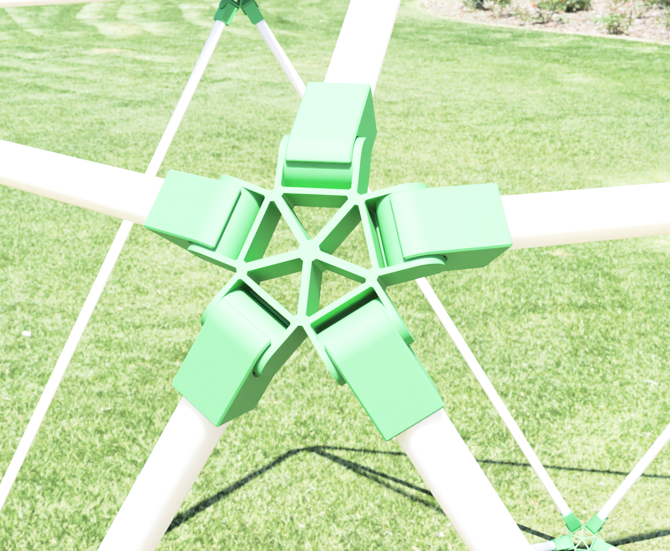 Geodesic Greenhouse - Articulating PVC Joints by Conr8r | Download free ...