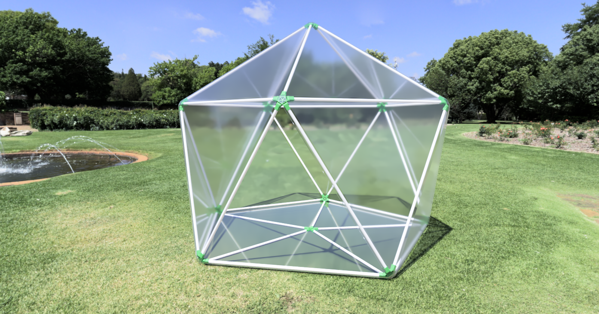Geodesic Greenhouse - Articulating PVC Joints by Conr8r | Download free ...