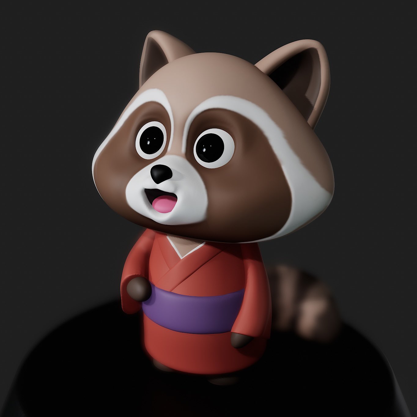 Pixar-style Japanese tanuki in kimono by chahan | Download free STL model | Printables.com