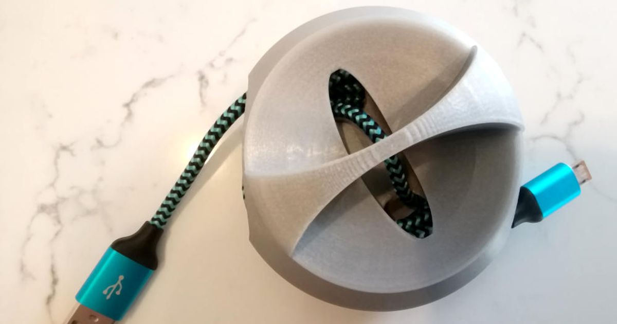 Print-in-place Cable Winder by Stefan | Download free STL model ...