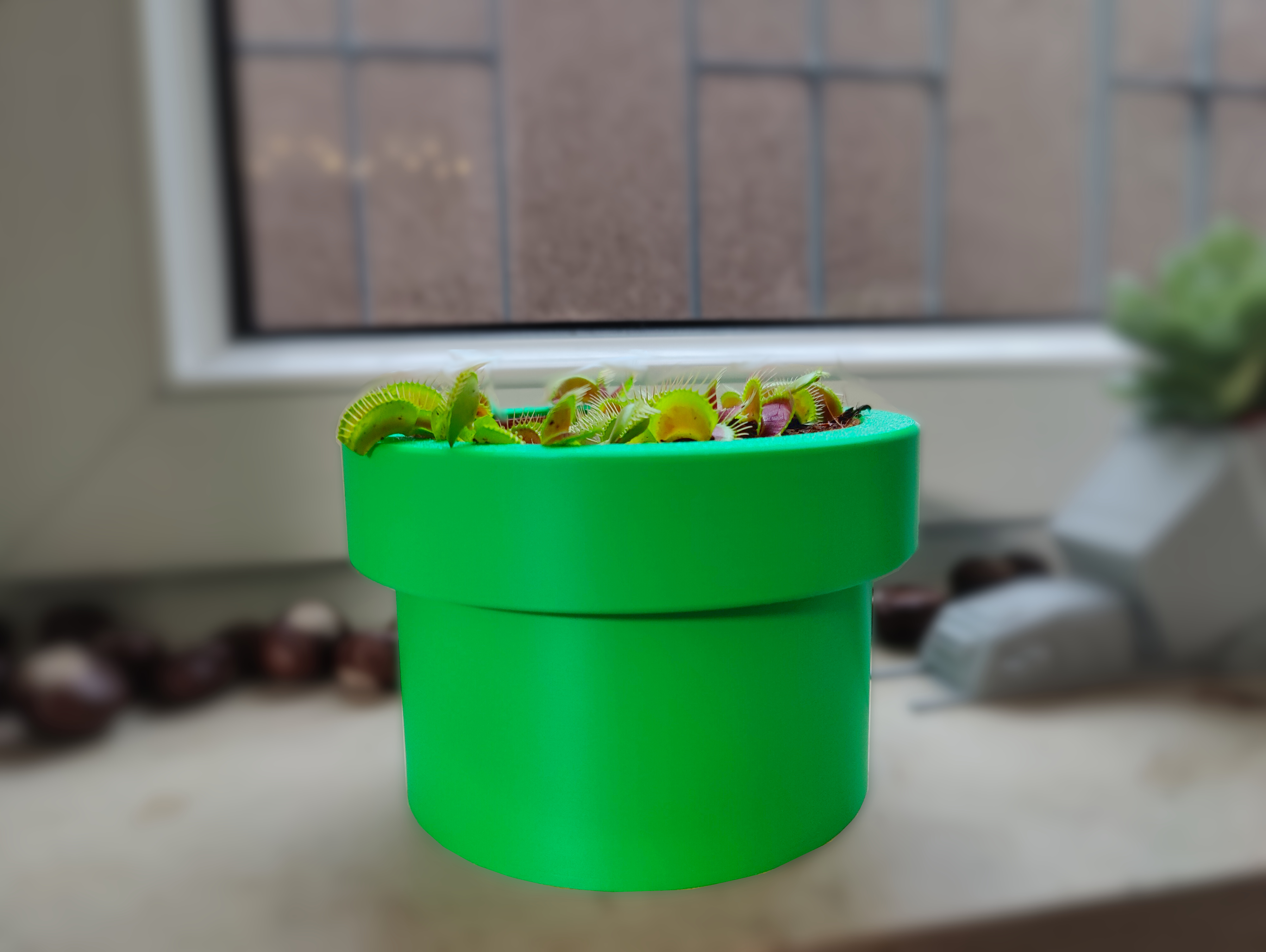 Super Mario Piranha Plant Pipe Pot Parametric For Ikea Plant By Flo Thomas Download Free Stl