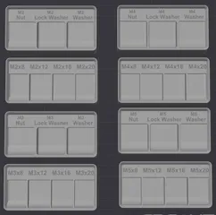Gridfinity labeled bins - Metric bolts by SurgeHawk | Download free STL ...