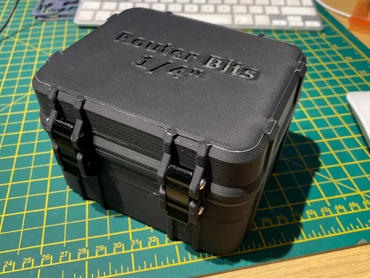 Rugged Quarter Inch 1/4" & 1/2" Router Bit Box Holder by 3DPrintDemon ...