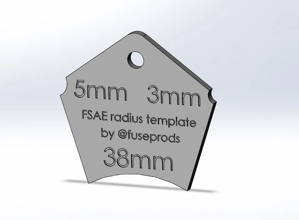 FSAE / FSG radius template by fuseprods | Download free STL model ...