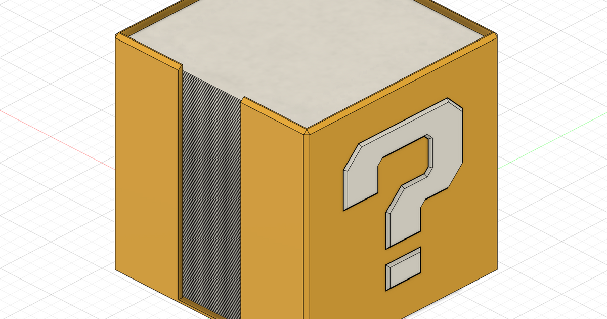 90x90 notepad / sticky notes cube Mario by Markus | Download free STL ...
