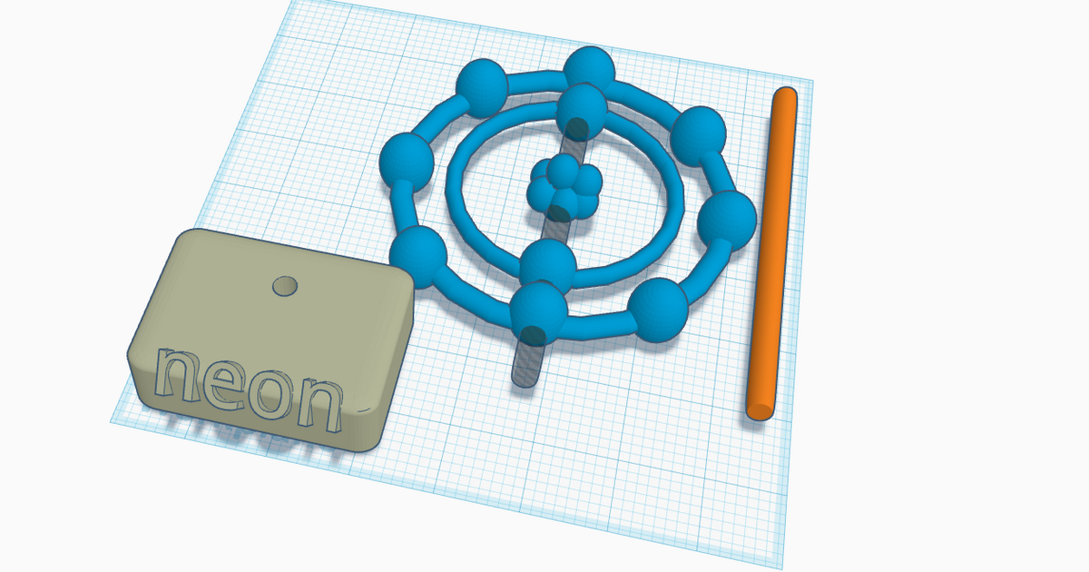 atomic model model (neon) by deuce teague | Download free STL model ...