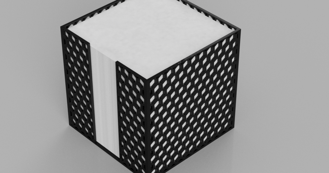 90x90 notepad / sticky notes cube Hexagon by Markus | Download free STL ...