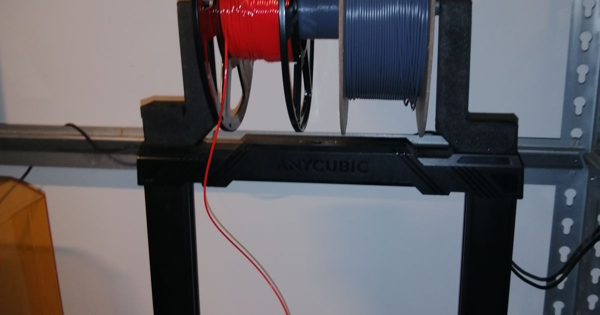 dual filament mount for Anycubic Kobra Original with z axis support by ...