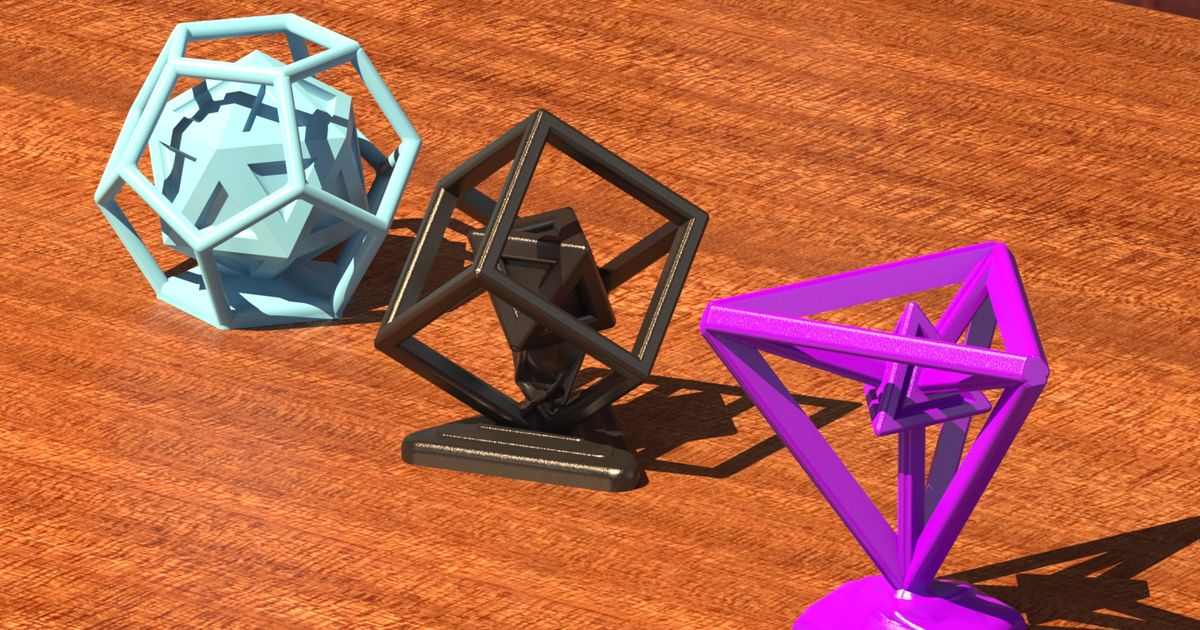 Platonic Solid's Sculpture's by daughbey | Download free STL model ...