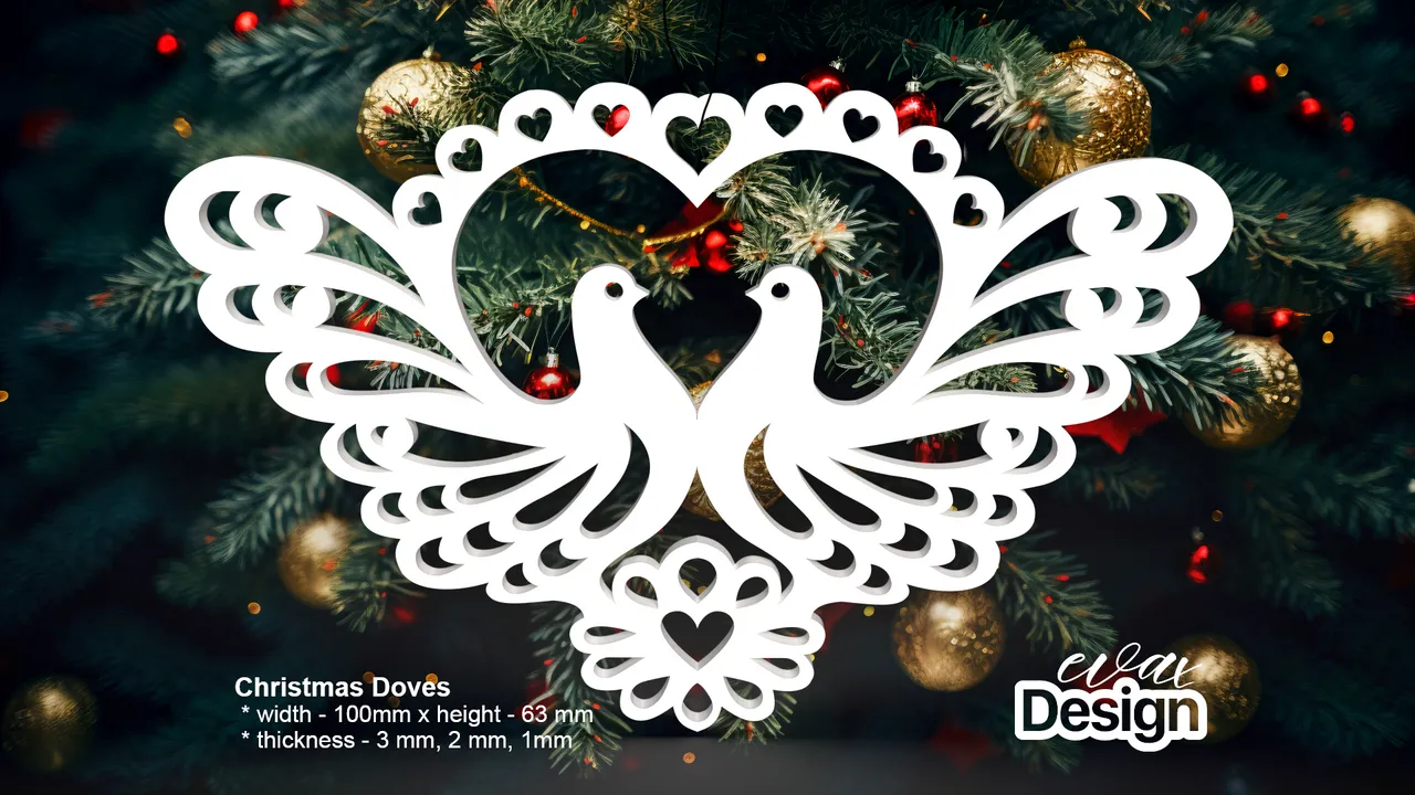 Christmas Dove Model - Vianočné holubičky by evax design | Download ...