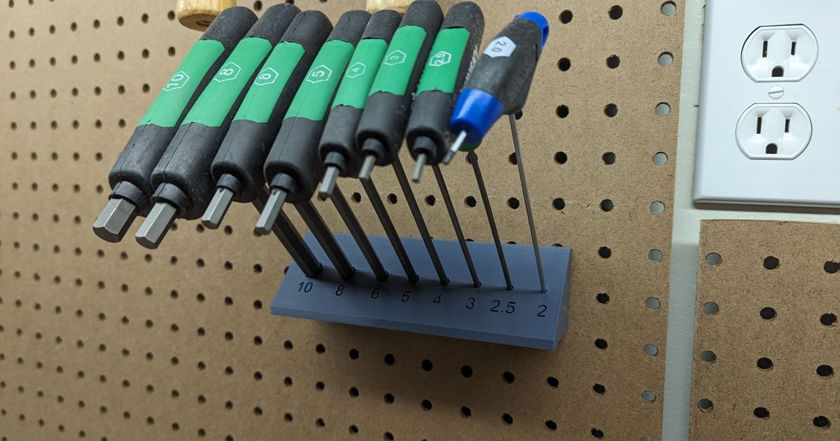 T-Handle MM Hex Key Set Organizer Plus 2mm by Violet Femme | Download ...