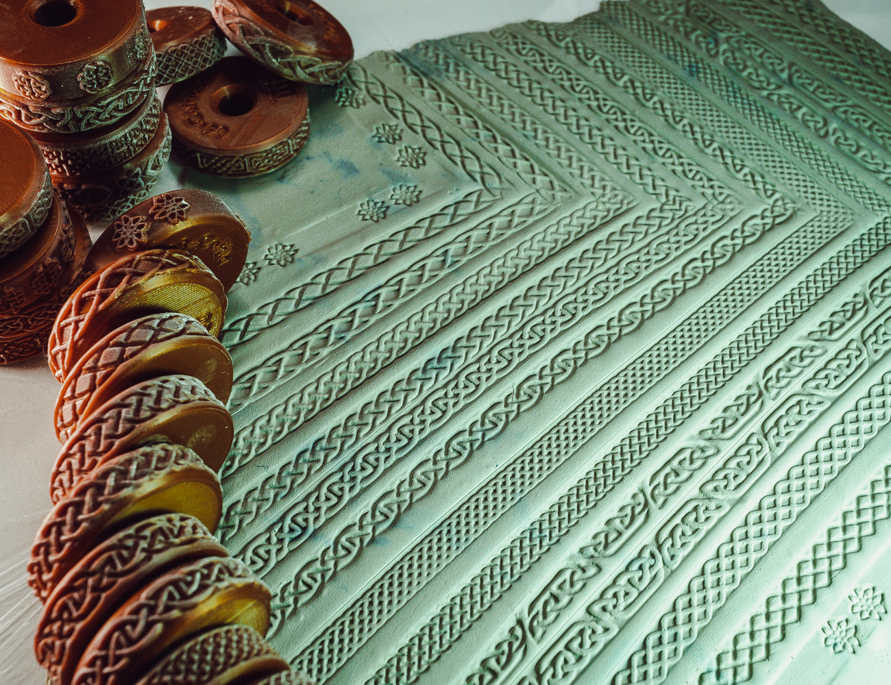 Stamp Wheels for Clay — Celtic Patterns by 3Demon's Texture Rollers ...