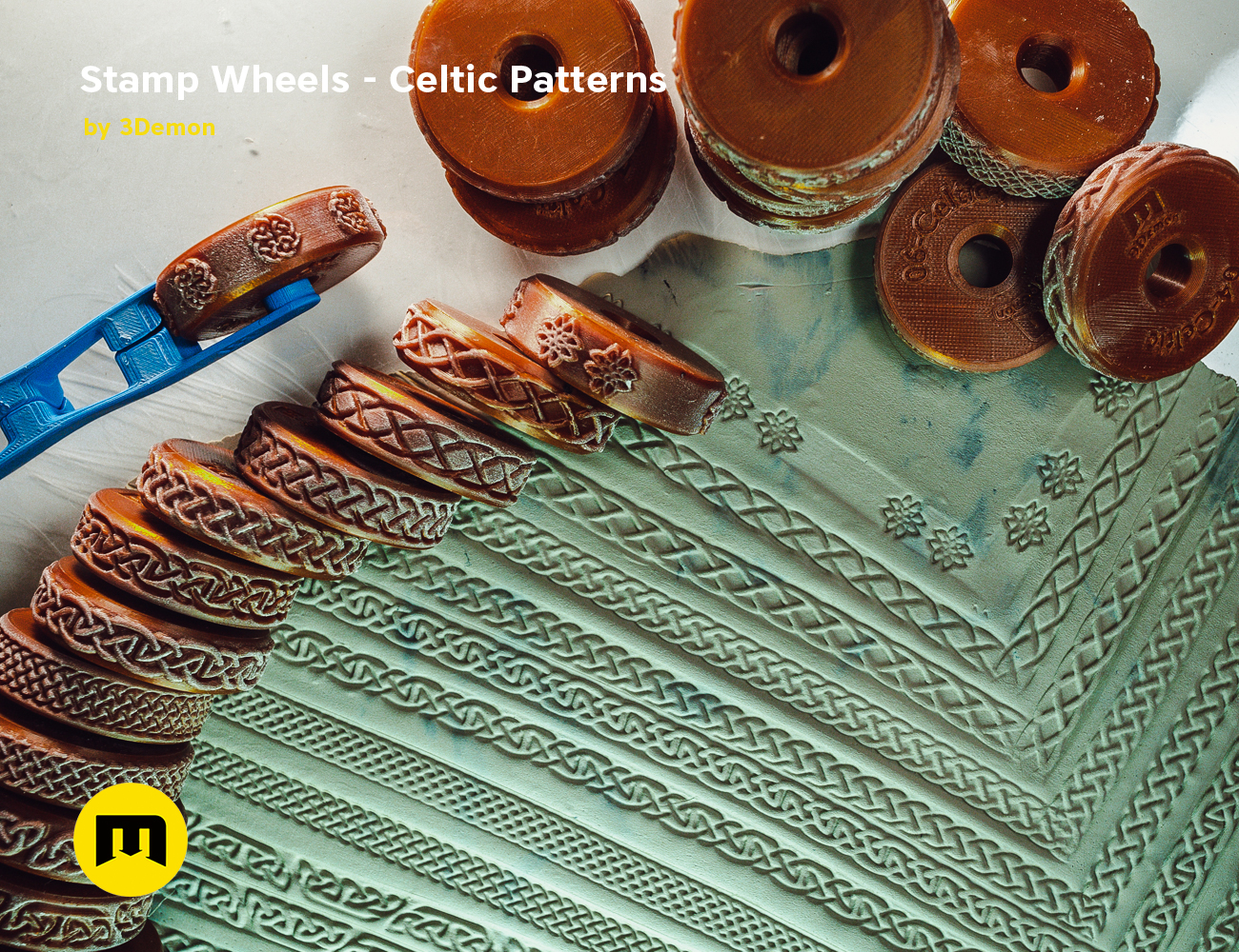 Stamp Wheels for Clay — Celtic Patterns by 3Demon's Texture Rollers ...