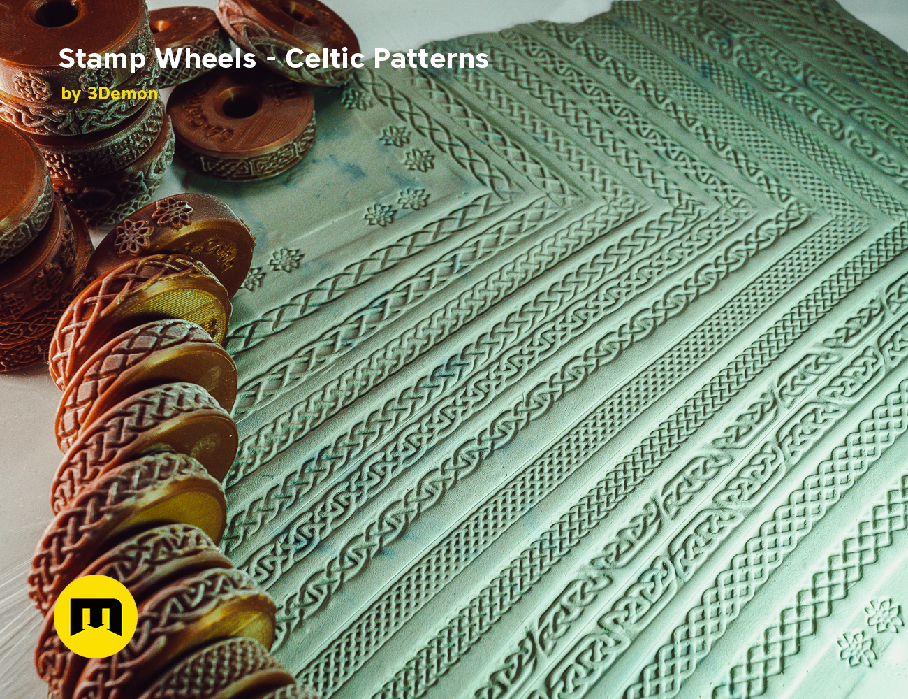 Stamp Wheels for Clay — Celtic Patterns by 3Demon's Texture Rollers ...