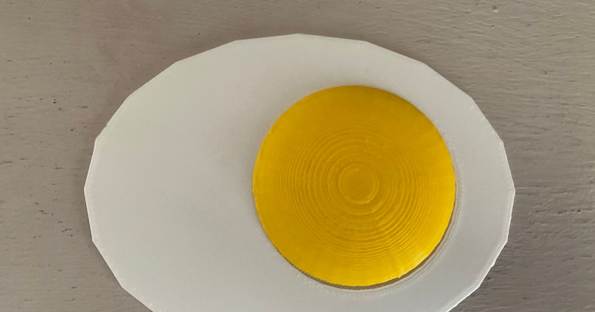 fried egg by Ari Cheney | Download free STL model | Printables.com