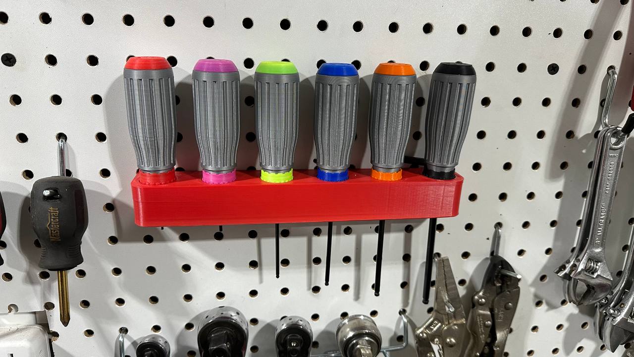 Pegboard allen keys holder by Alex Vas | Download free STL model ...