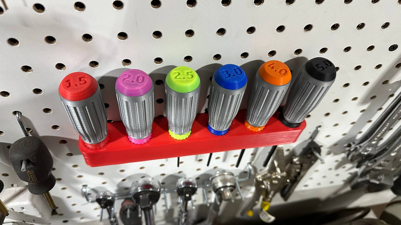 Pegboard allen keys holder by Alex Vas | Download free STL model ...