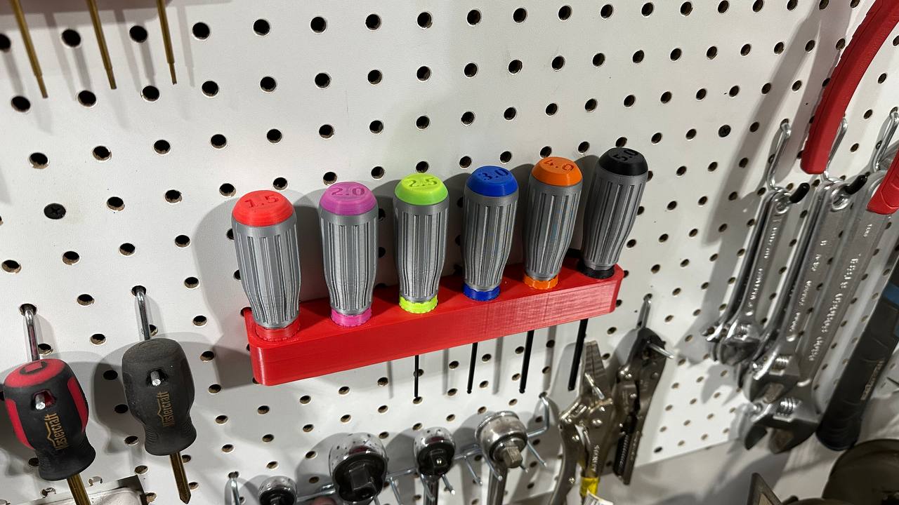 Pegboard allen keys holder by Alex Vas | Download free STL model ...