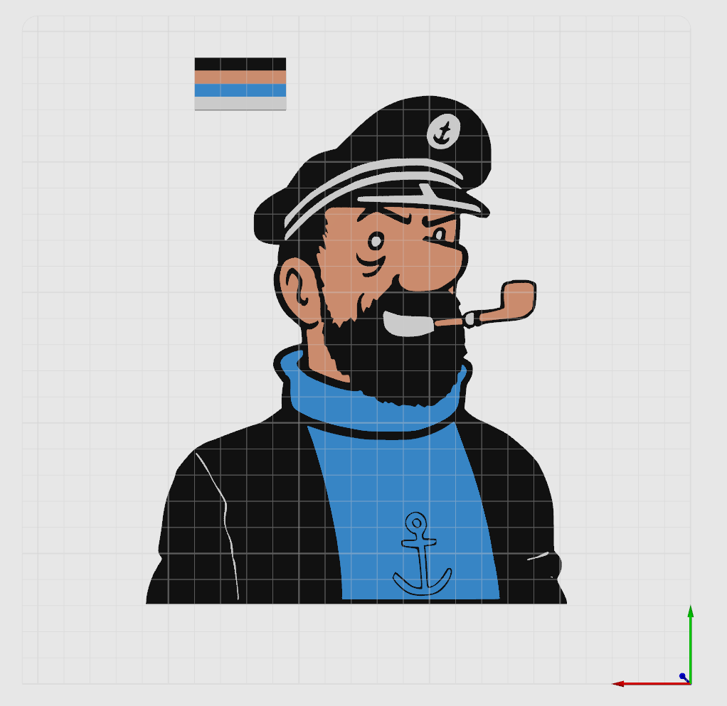 Capitán Haddock de Tintín. by Deadius | Download free STL model ...