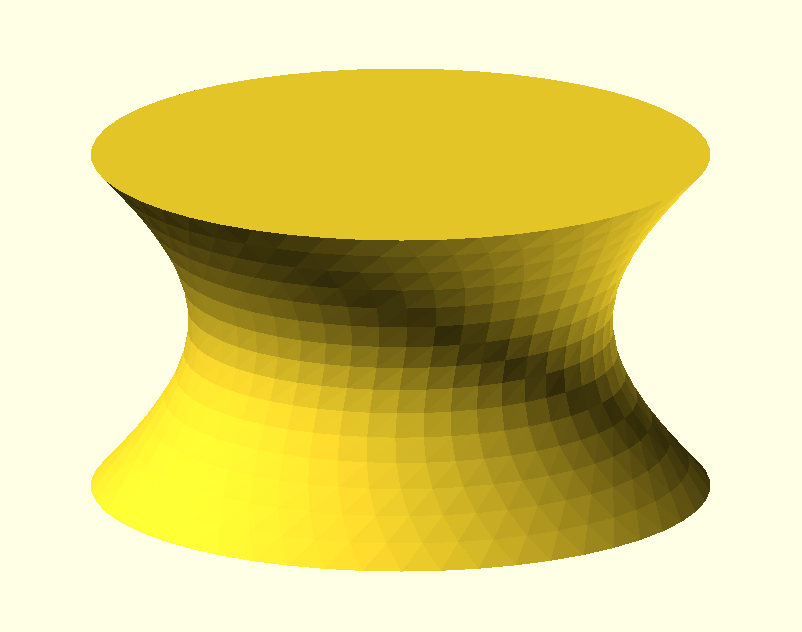 Hyperboloid of one sheet (Openscad code) by Openscaddad | Download free ...