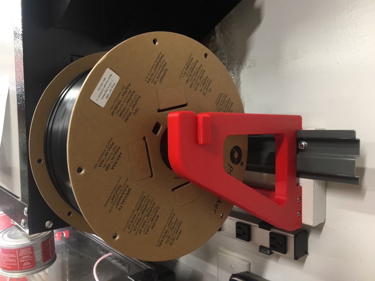 Wall Mount Spool Holder for Large Spools and Akro-Mils Rail by ...