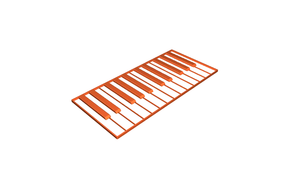 Piano keyboard by Sapyk | Download free STL model | Printables.com