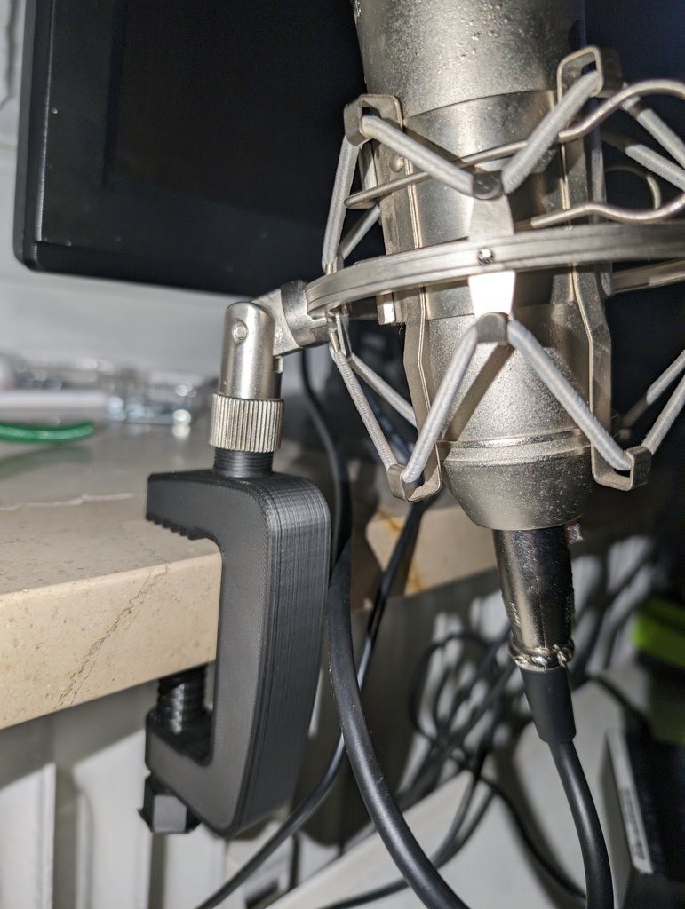 Microphone Table Clamp by Tom | Download free STL model | Printables.com
