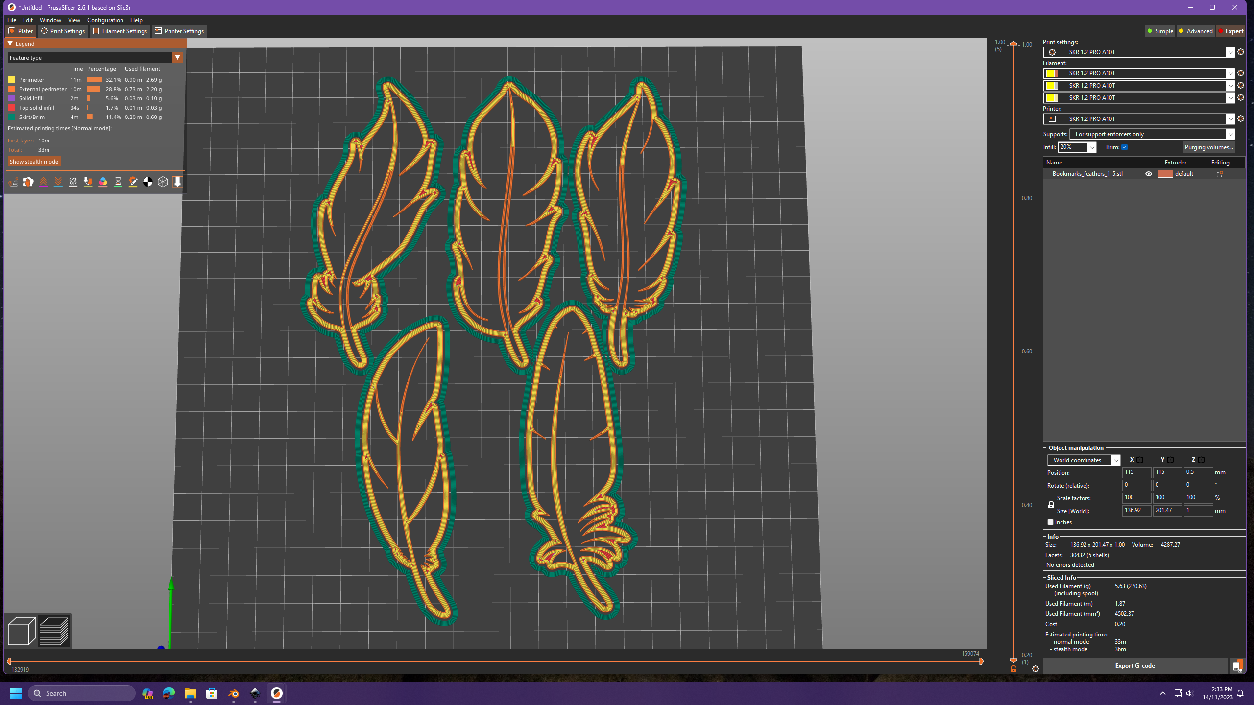 Feather Bookmarks by Clod Stomper Productions | Download free STL model ...