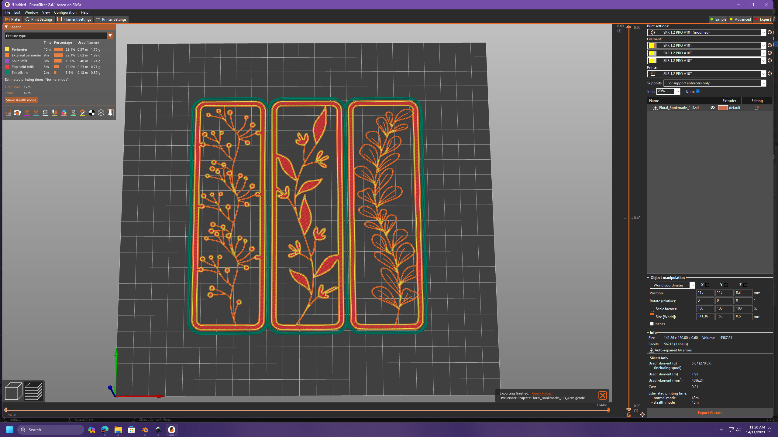 Floral Bookmarks by Clod Stomper Productions | Download free STL model ...