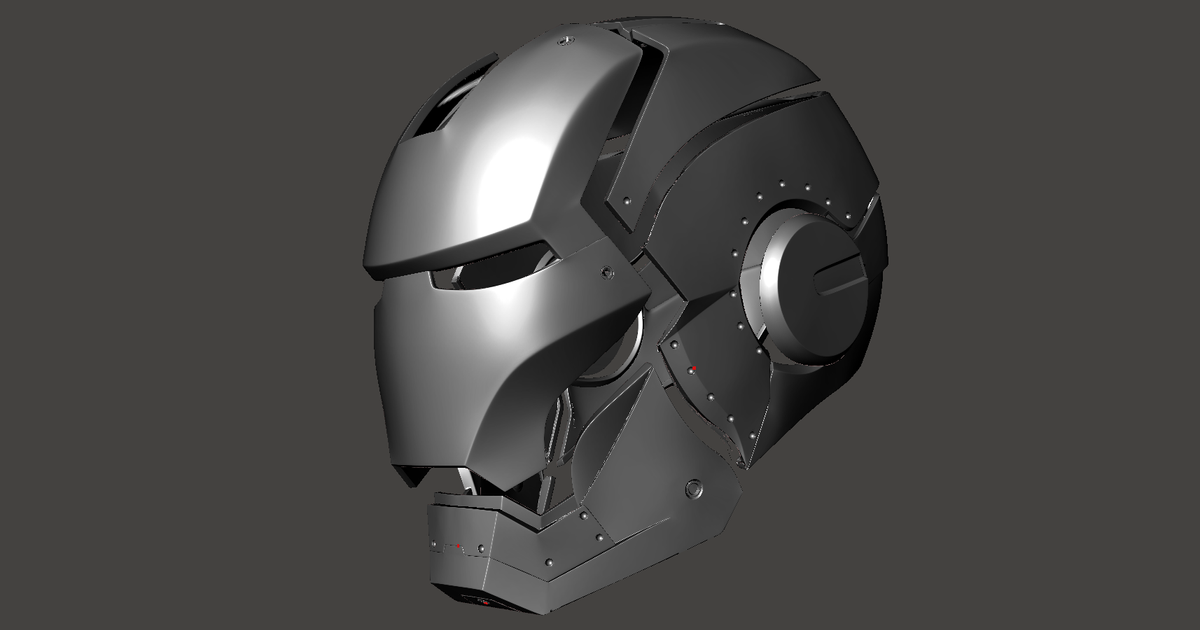 Iron Man Mk2 Helmet Separated Parts by Avramih | Download free STL ...