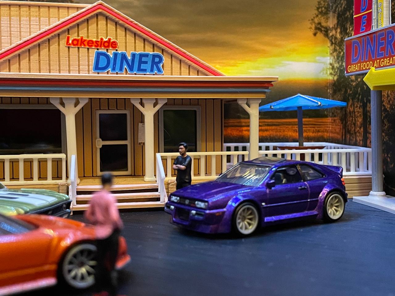 Forza Horizon Intro Diner Diorama (For Hot Wheels & 1/64 Scale Cars) by ...