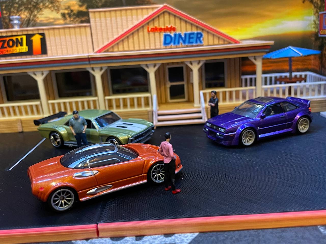 Forza Horizon Intro Diner Diorama (For Hot Wheels & 1/64 Scale Cars) by ...
