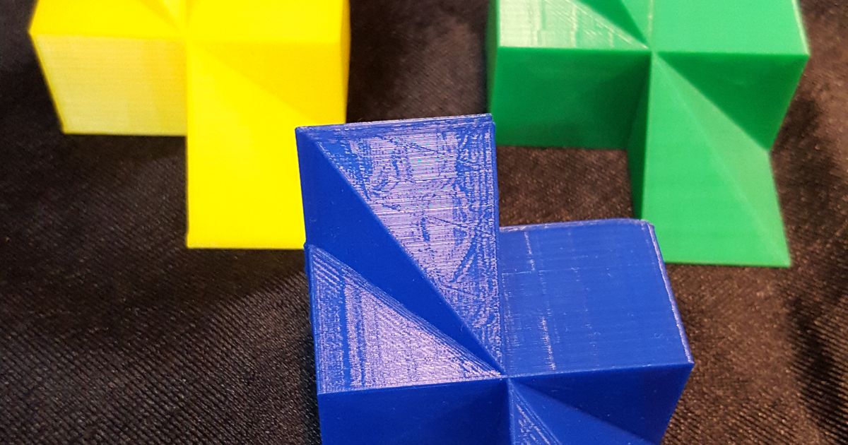 Cube: Double skew pyramid trisection by SmoothDragon | Download free ...