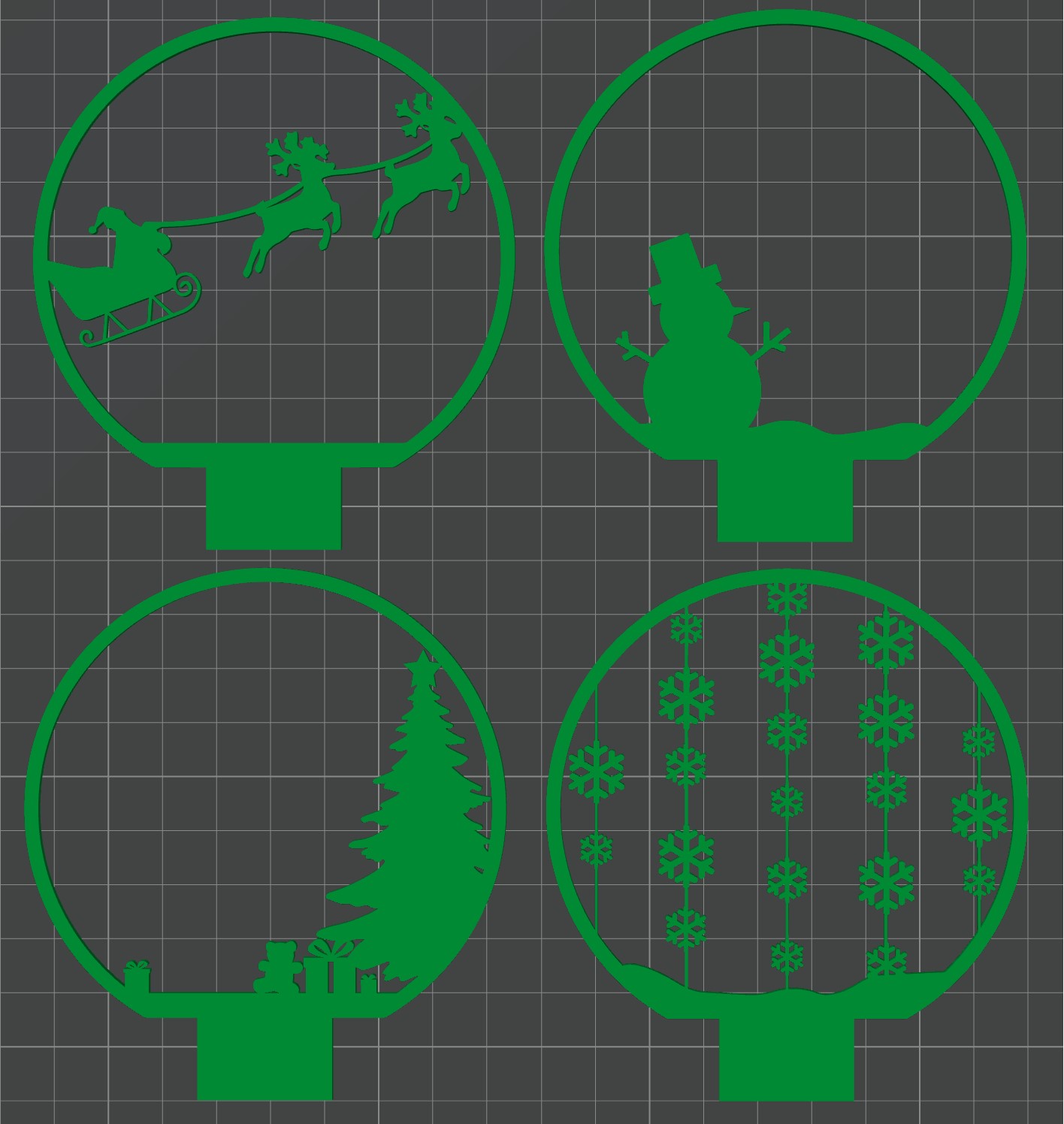 Customizable Christmas Snow Globe - LED Light Remix by O.--R ...