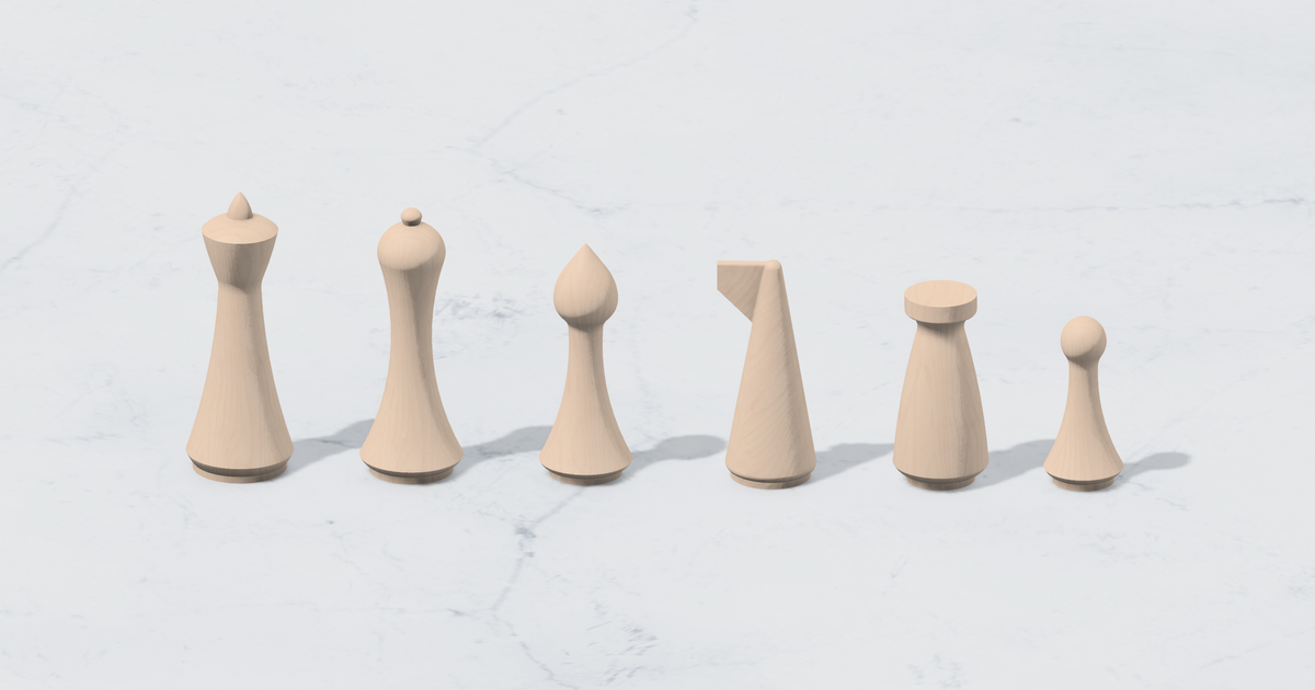 Modern Round Chess Set by CuriousCoon | Printables Store