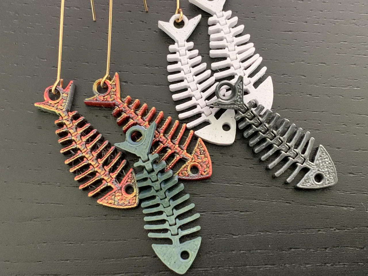 Articulated Fish Bones Earring by Eloos | Download free STL model ...