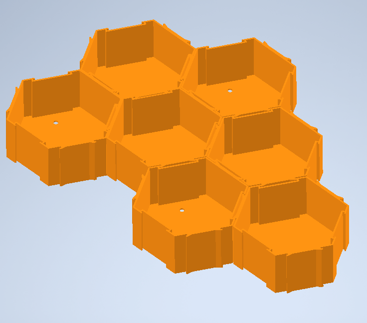 Honeycomb connectable shelves v2 by J3DMaker | Download free STL model ...