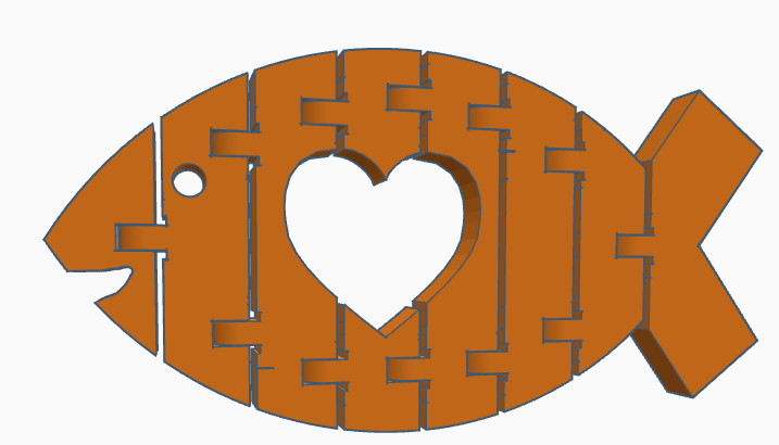 Heart shapped articulated fish by Crazytiti | Download free STL model ...