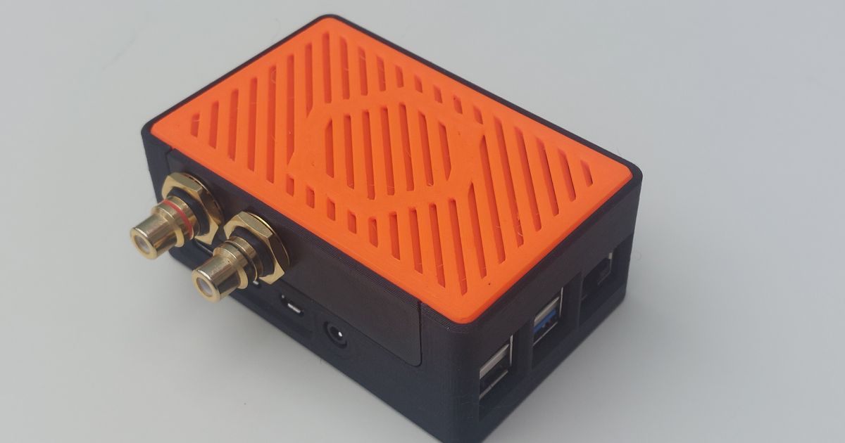 Modular case for Raspberry PI4 and an HiFi hat (Audiophonics, Hifiberry ...