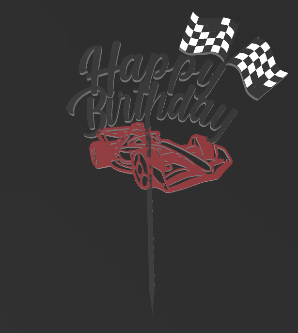 F1 Cake Topper by Huf | Download free STL model | Printables.com