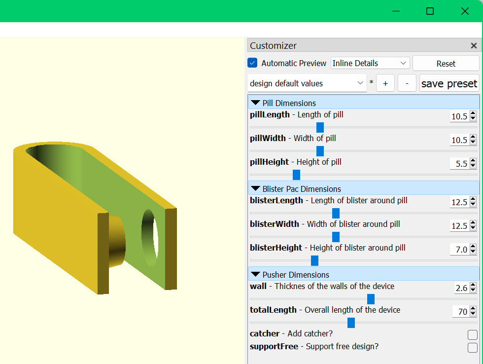 Pill Puncher Generator (OpenSCAD) by SteveS42 | Download free STL model ...