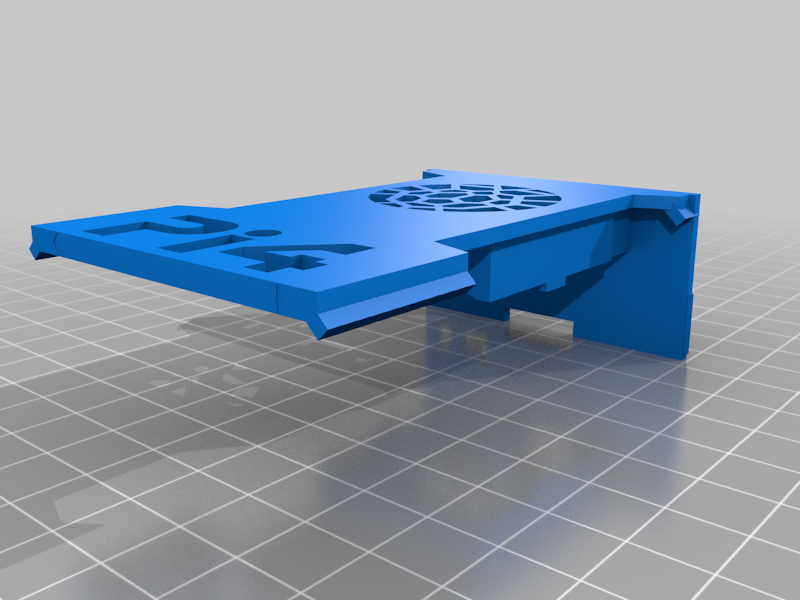 Raspberry Pi 4b case with internal 30mm fan. With wall or stand mount ...