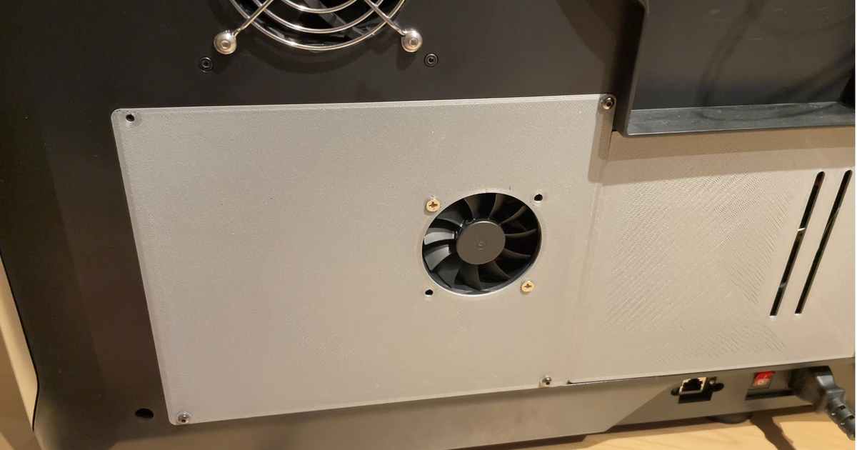 QIDI X-Max 3 Silent Mod Fan adapter plate - Backplate Rearcover ...
