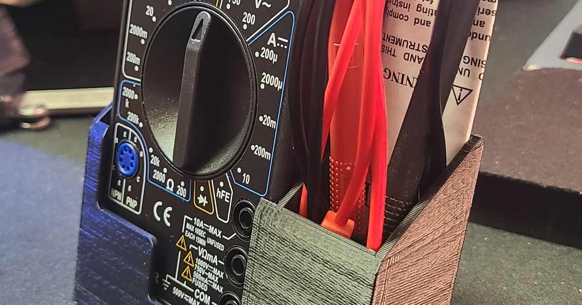 Multimeter Stand (DT830B) by Akelyte | Download free STL model ...