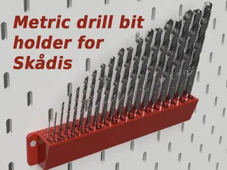 Gridfinity 3x1x9 19 drill bits holder (metric) by Miguel Camba ...
