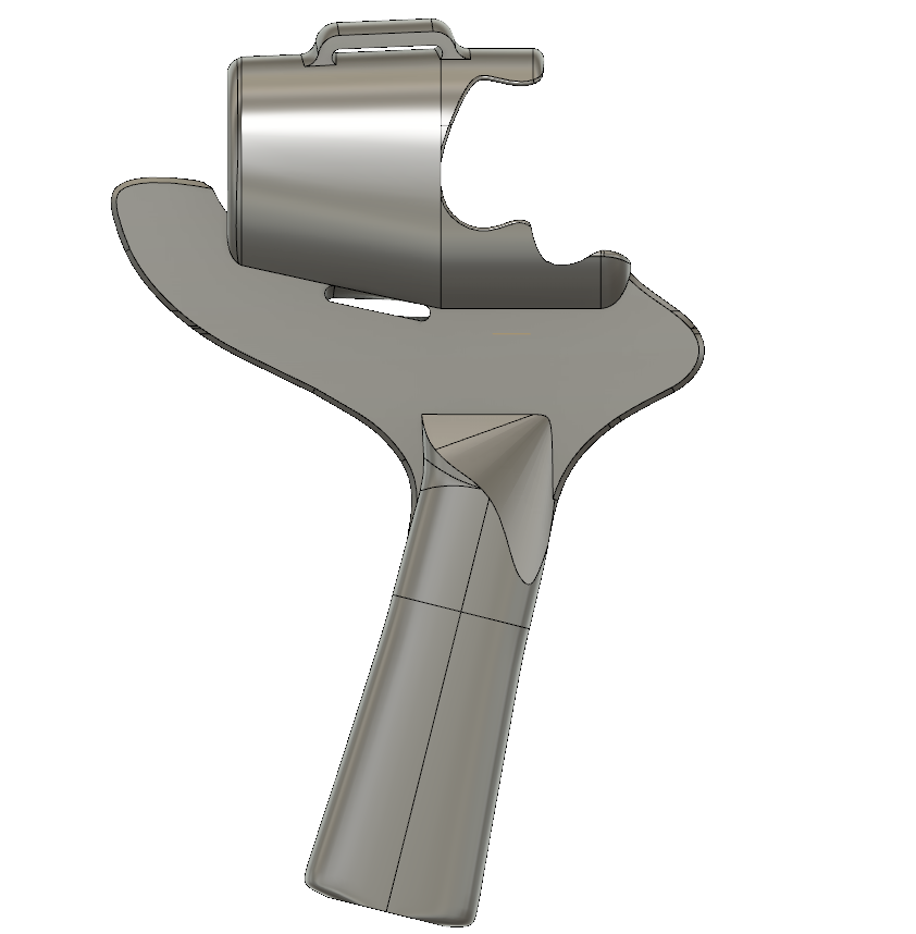 Q3 table tennis adapter curved handle by wasyl00 | Download free STL ...