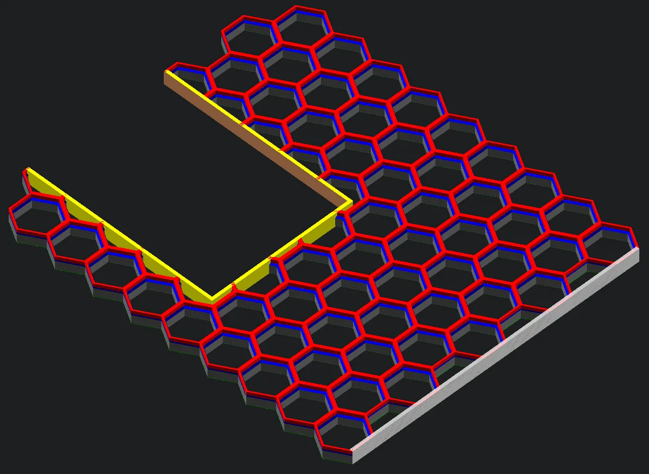 OpenSCAD Honeycomb Storage Wall w/ Extensive Modifiers by GizmoGoody ...