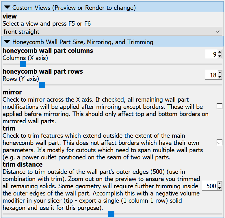 OpenSCAD Honeycomb Storage Wall w/ Extensive Modifiers by GizmoGoody ...
