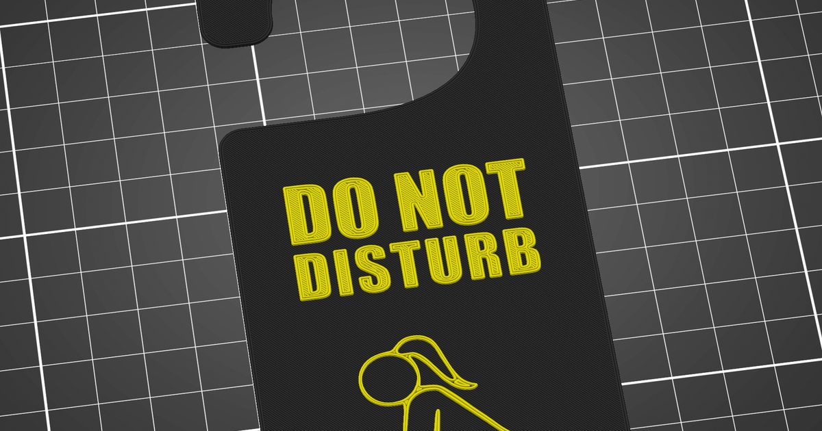 Do Not Disturb Door Hanger Sex By Technerd Download Free Stl Model