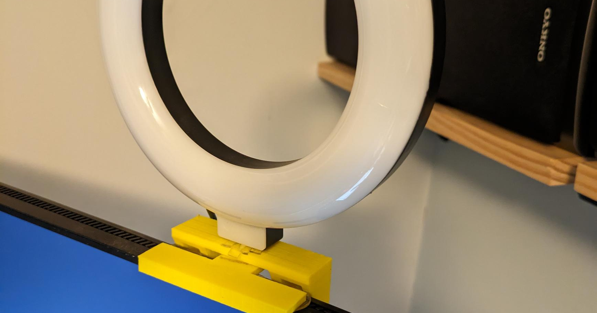Monitor Top Mount for Ring Light with 1/4-20 Thread by erik.helgestad ...